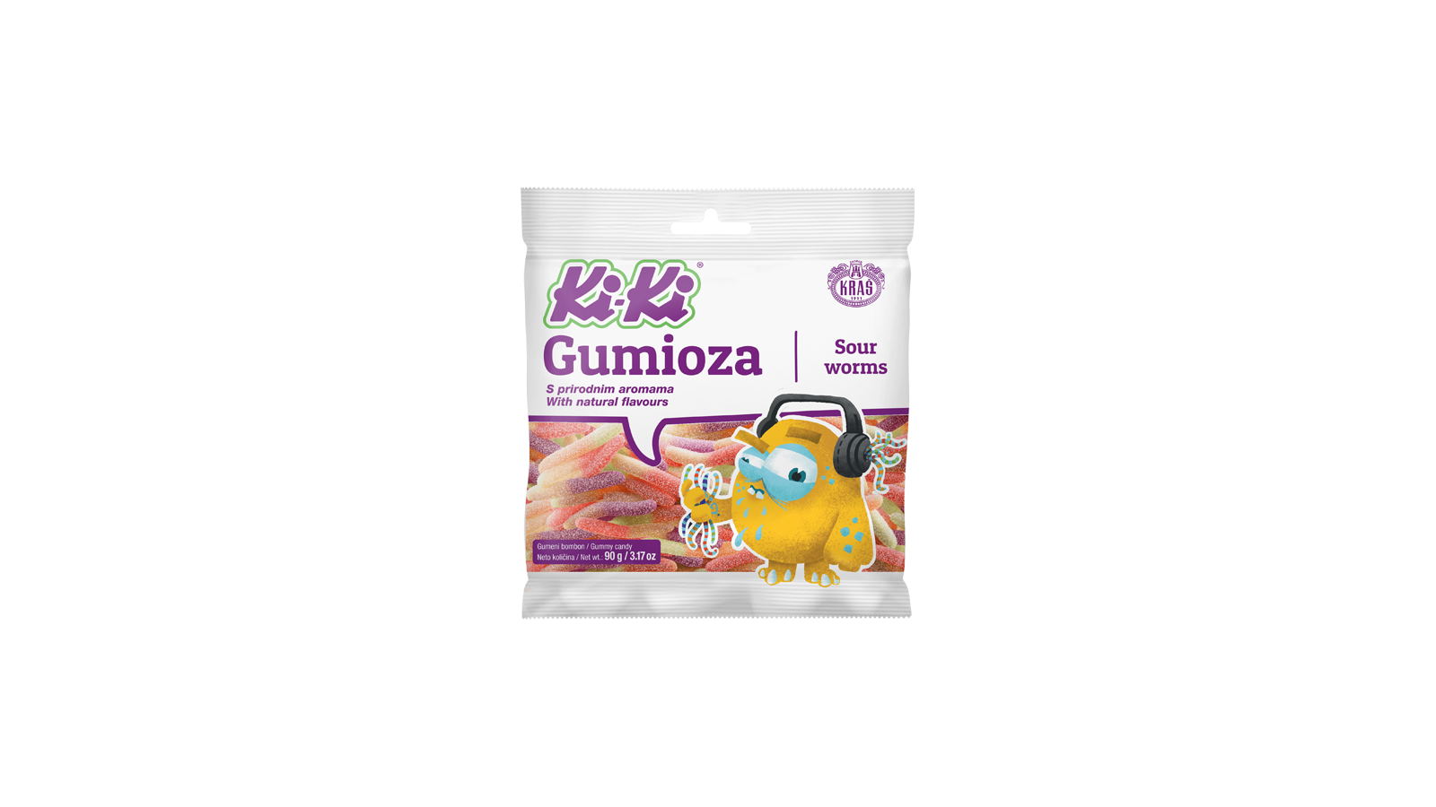 Gumeni bomboni KI-KI Sour worms 90g - Cjenoteka
