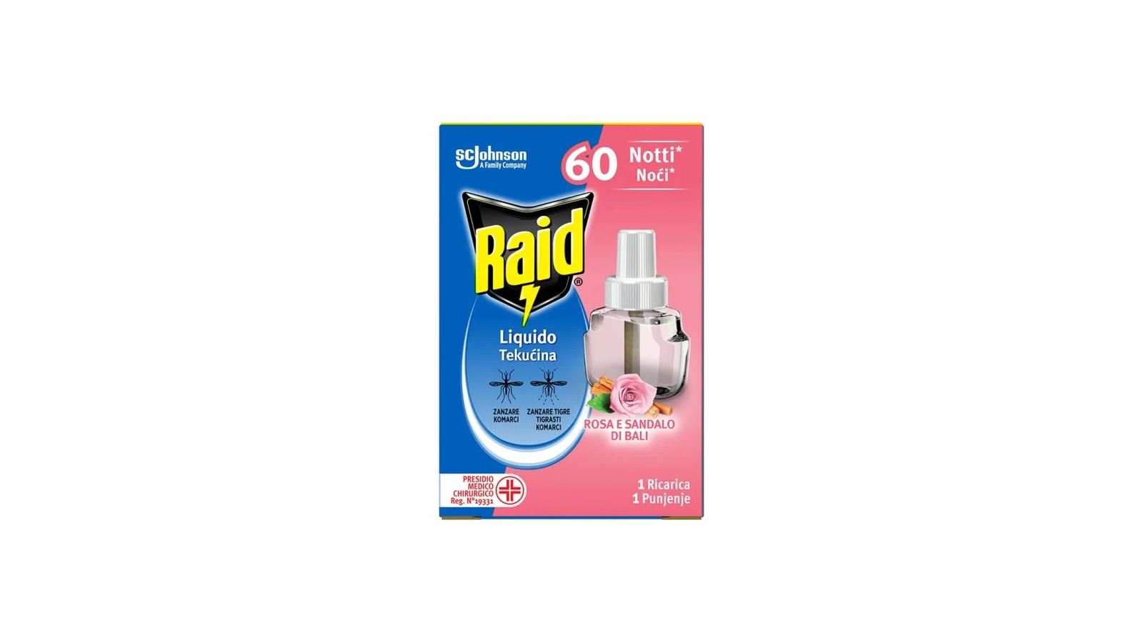 RAID uložak za aparat protiv komaraca rose sandalwood 21ml - Cjenoteka