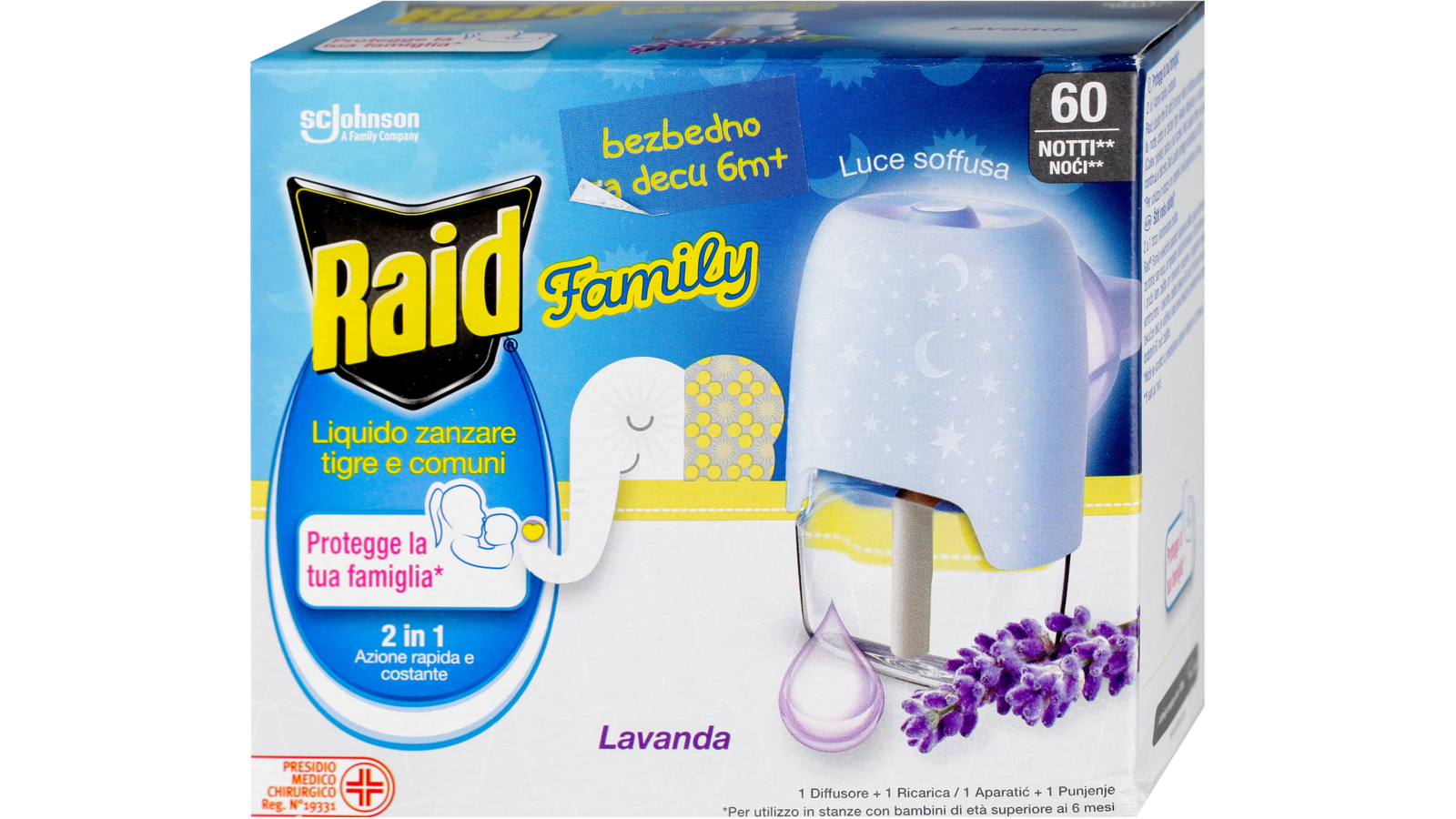 RAID električni aparat protiv komaraca lavanda 36ml - Cjenoteka