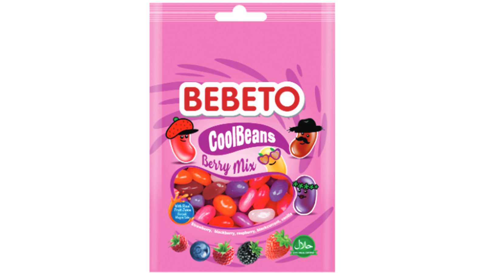 Gumeni bomboni BEBETO cool beans berry mix 60g - Cjenoteka