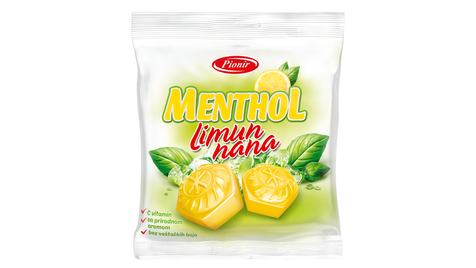 Bomboni PIONIR mentol limun i menta 100g - Cjenoteka