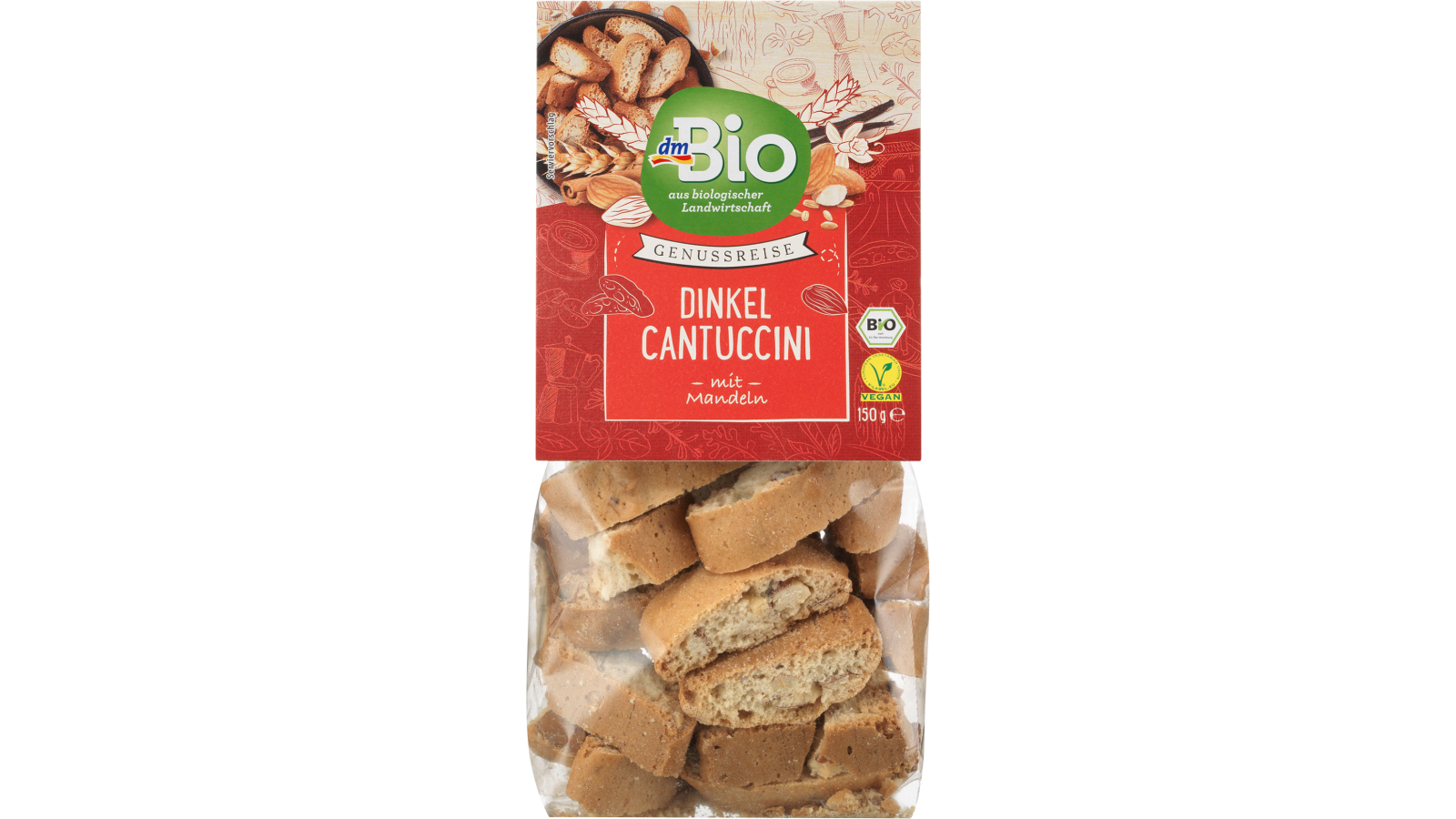 Kolači DM BIO Cantuccini badem 150g - Cjenoteka