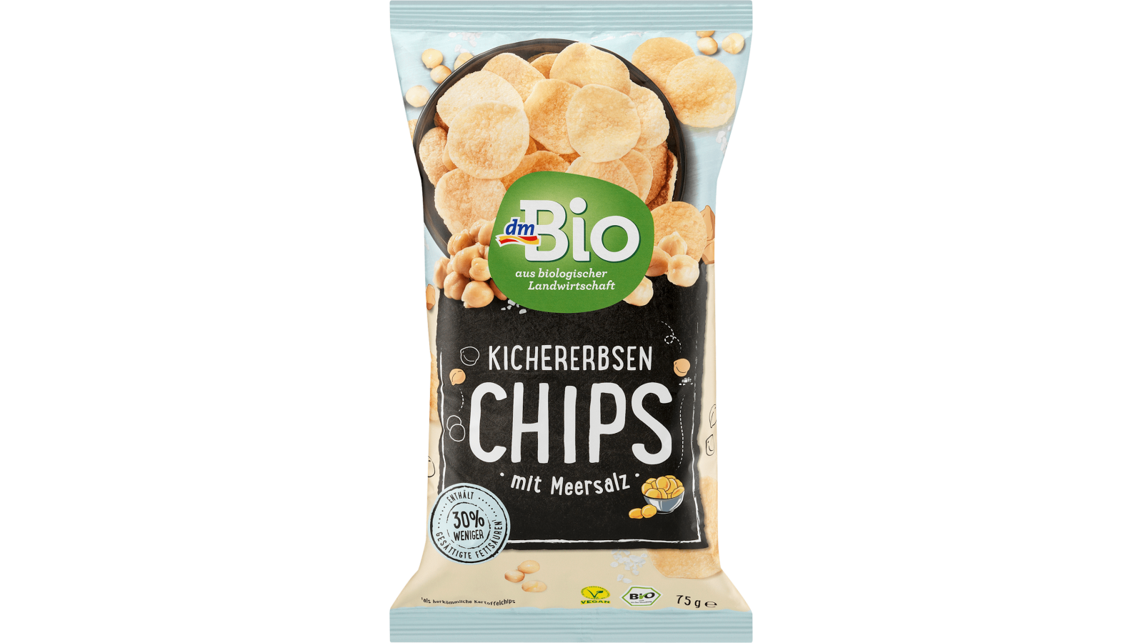 Čips DM BIO slanutak i morska sol 75g - Cjenoteka