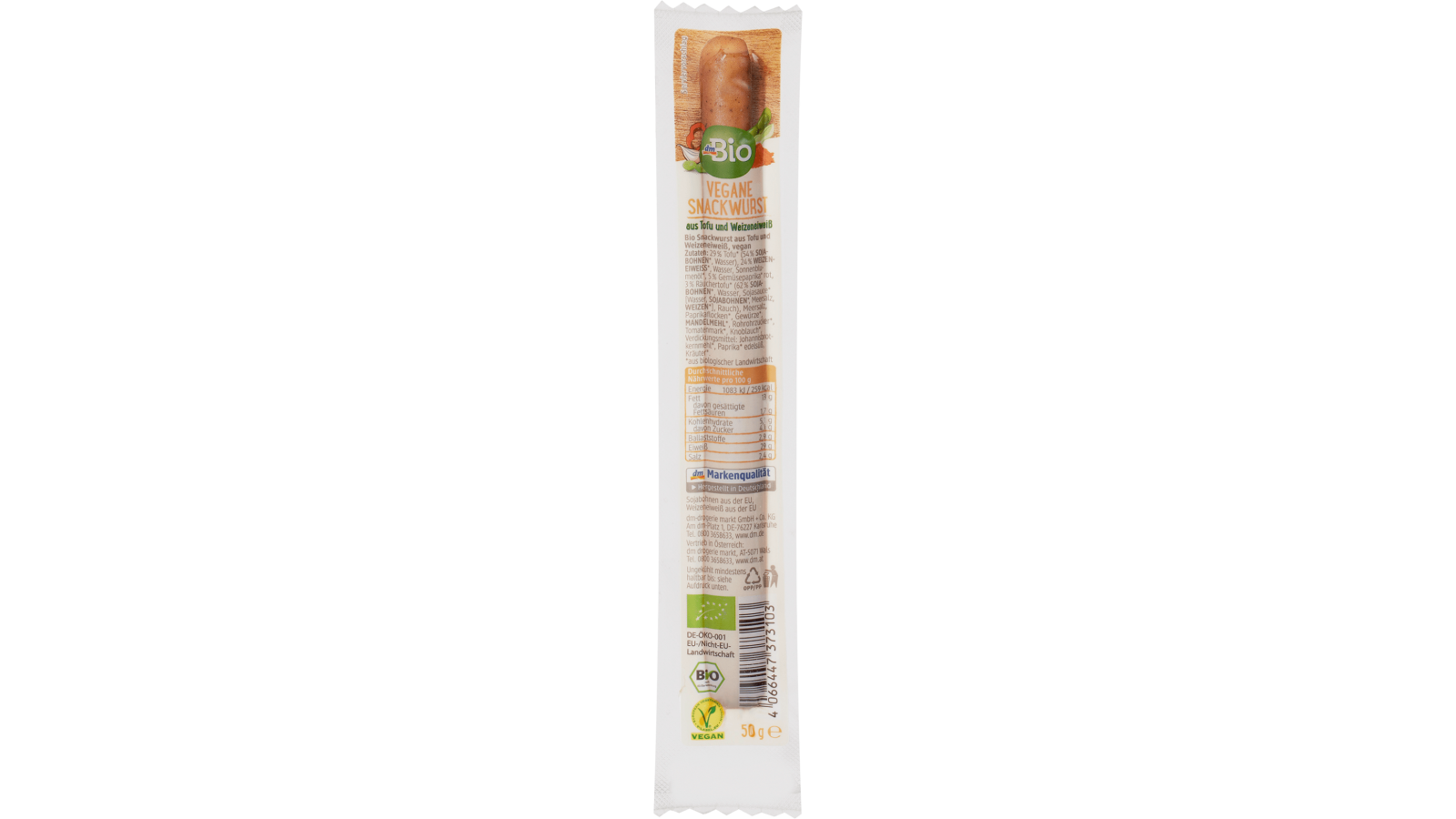 DM BIO veganska kobasica pšenični protein i sojin tofu 50g - Cjenoteka