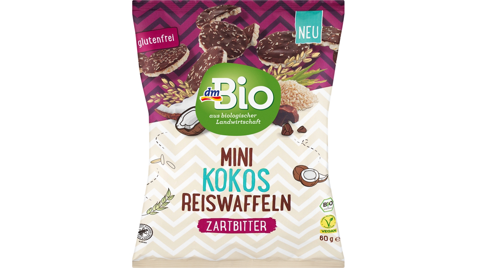 Mini rižine galete DM BIO kokos i čokolada 60g - Cjenoteka