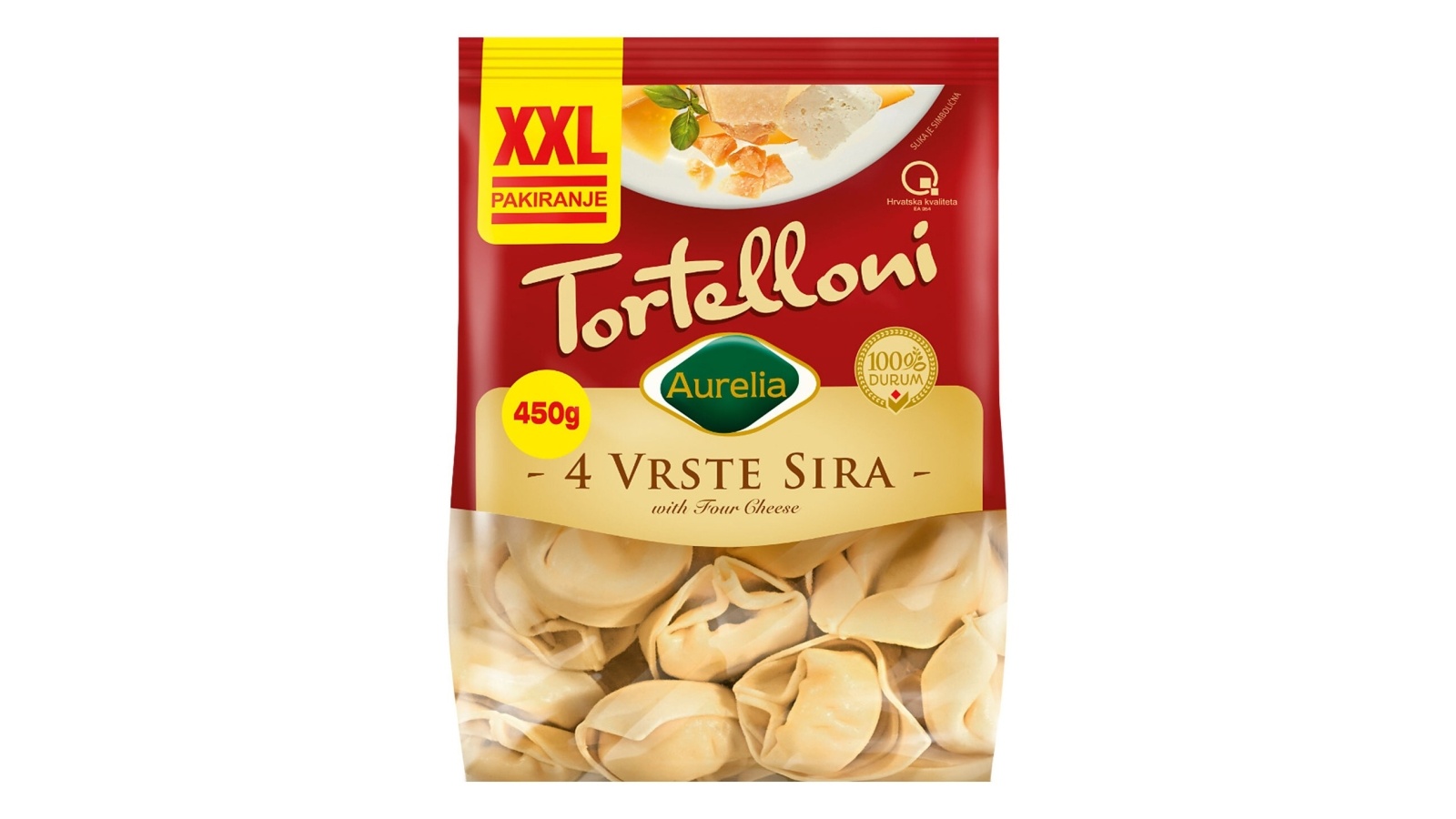 AURELIA Tortelloni svježa tjestenina 4 vrste sira 450g - Cjenoteka