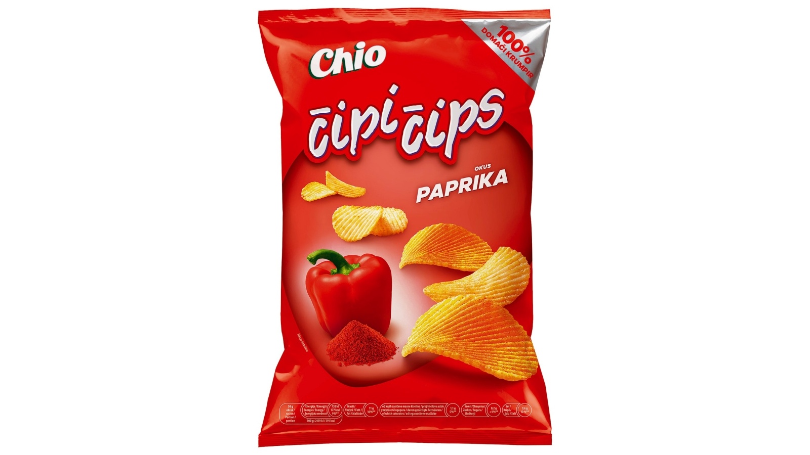 CHIO Čipi čips paprika 130g - Cjenoteka