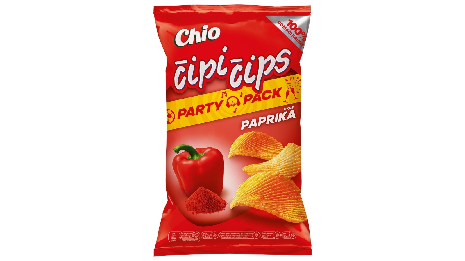 CHIO Čipi čips paprika 190g - Cjenoteka