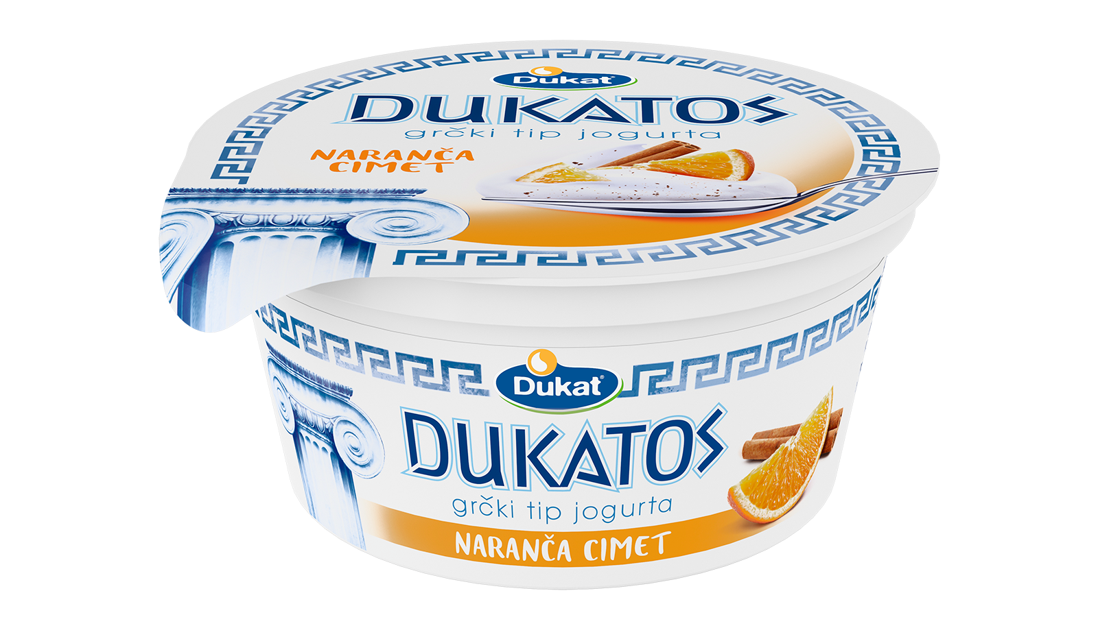 DUKATOS grčki tip jogurta naranča cimet 150g - Cjenoteka