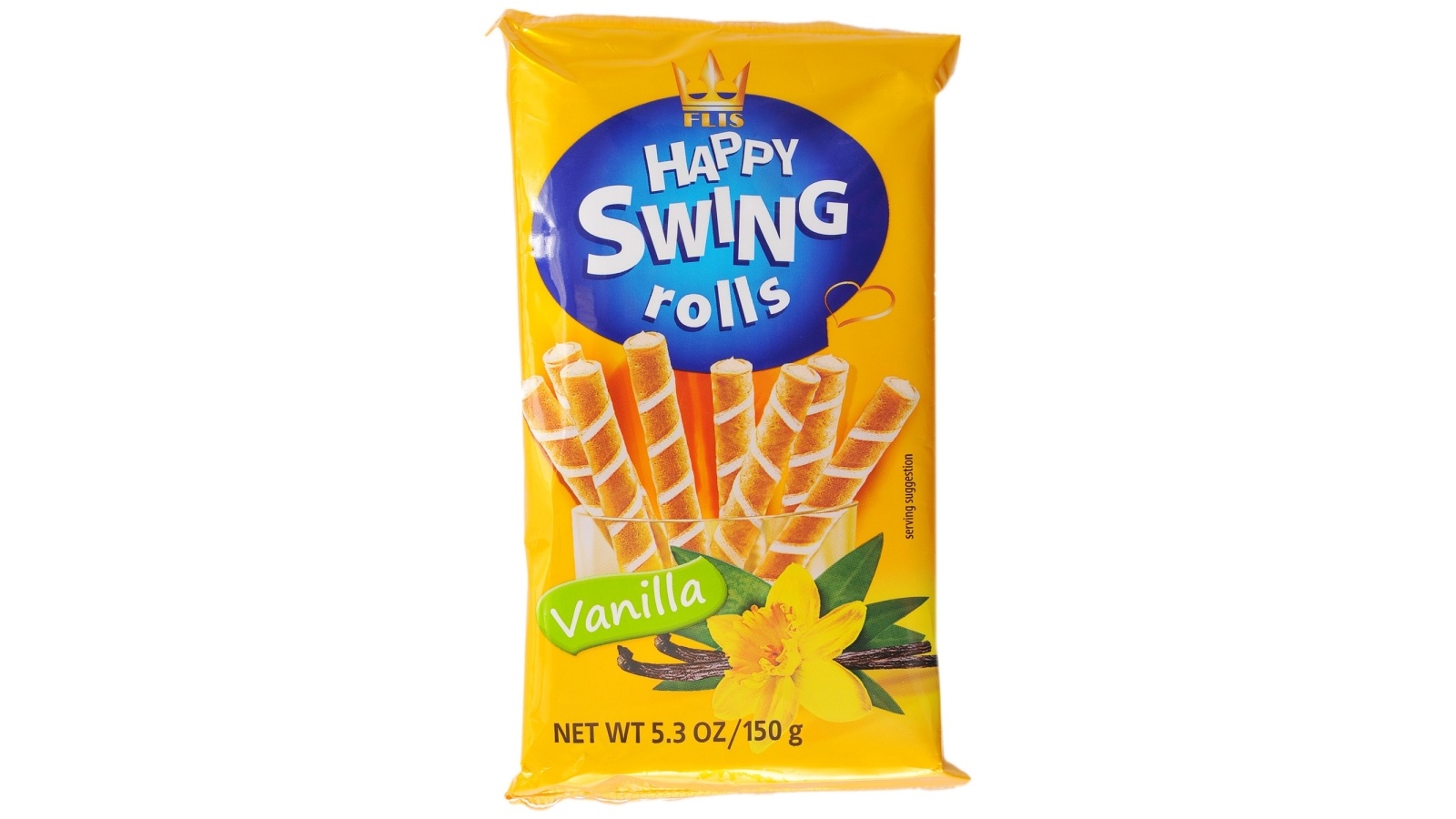 FLIS Happy Swing vafel rolice vanilla 150g - Cjenoteka