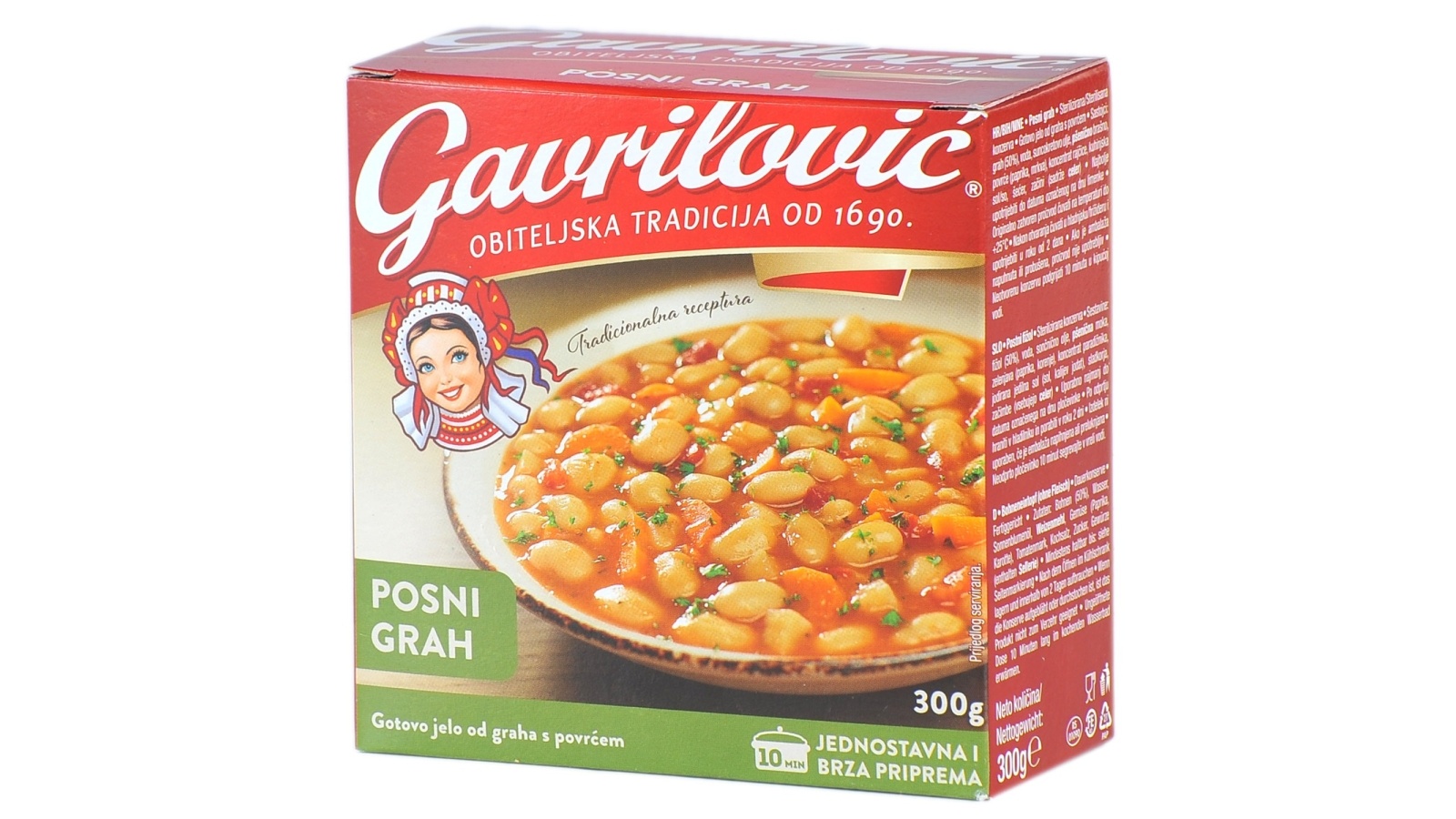 GAVRILOVIĆ posni grah 300g - Cjenoteka