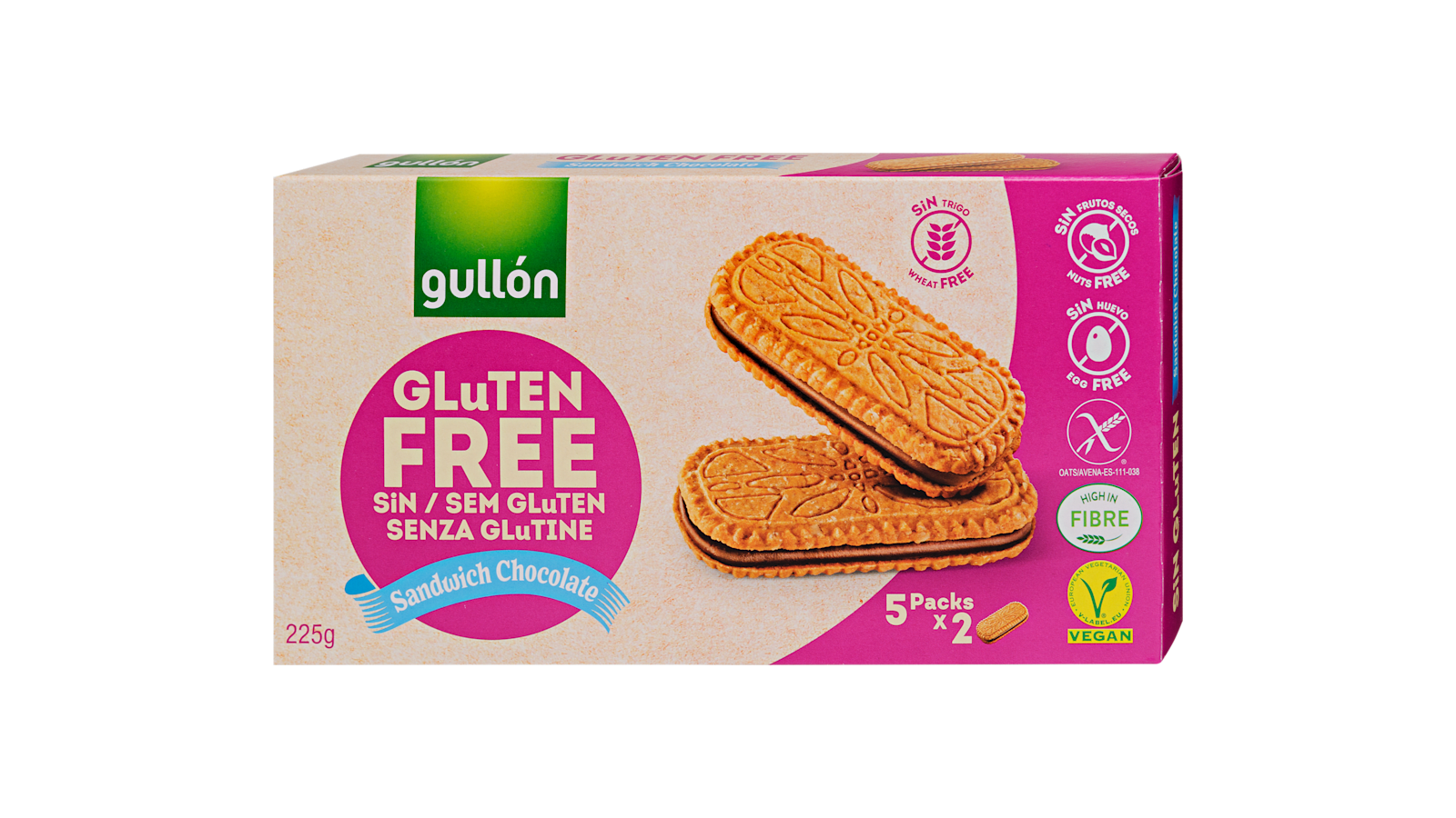 GULLON keks choco sandwich bez glutena 225g - Cjenoteka