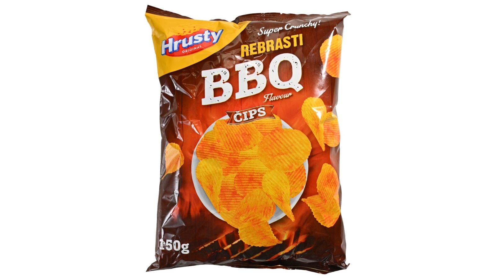 HRUSTY čips rebrasti BBQ 150g - Cjenoteka