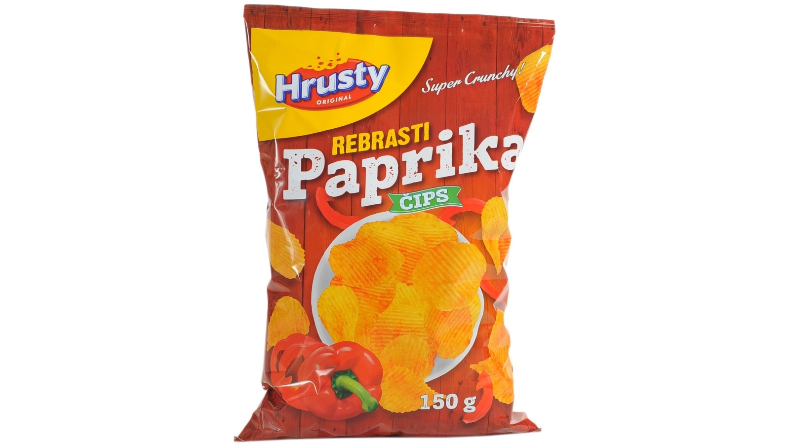 HRUSTY čips rebrasti paprika 150g - Cjenoteka