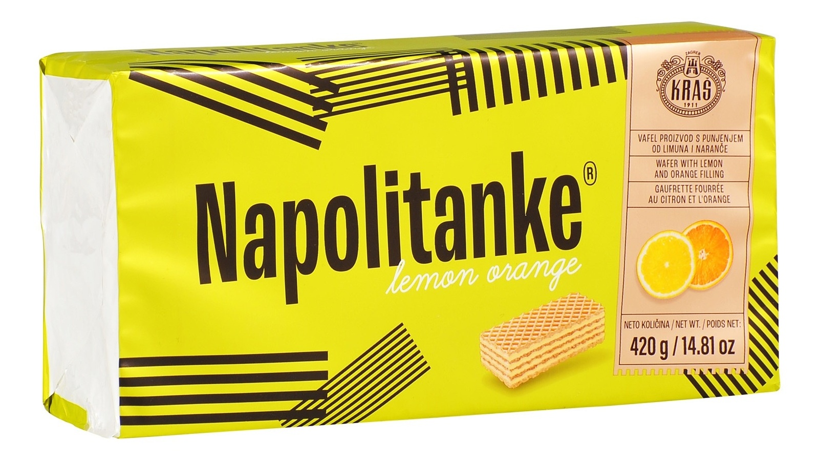 KRAŠ napolitanka lemon orange 420g - Cjenoteka