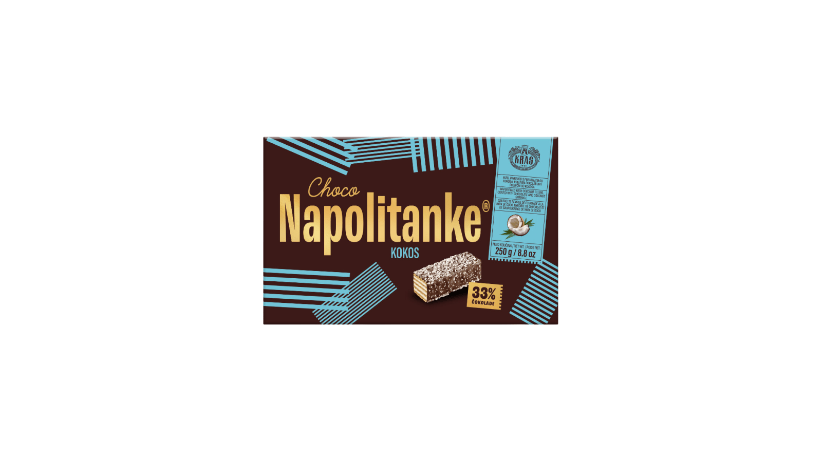 KRAŠ napolitanke choco kokos 250g - Cjenoteka