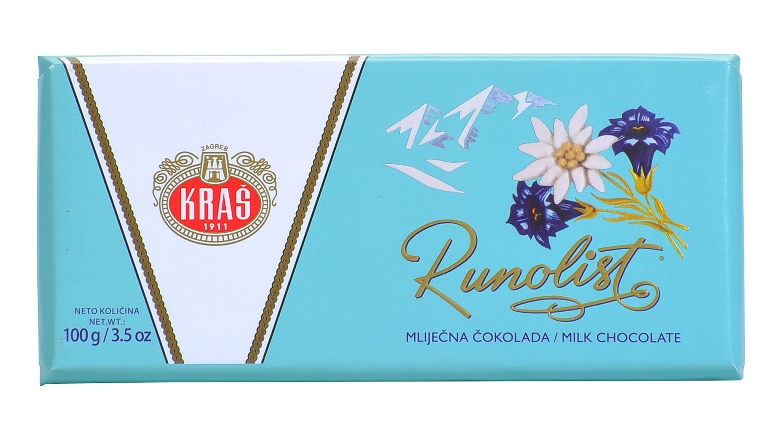 KRAŠ Runolist mliječna čokolada 100g - Cjenoteka