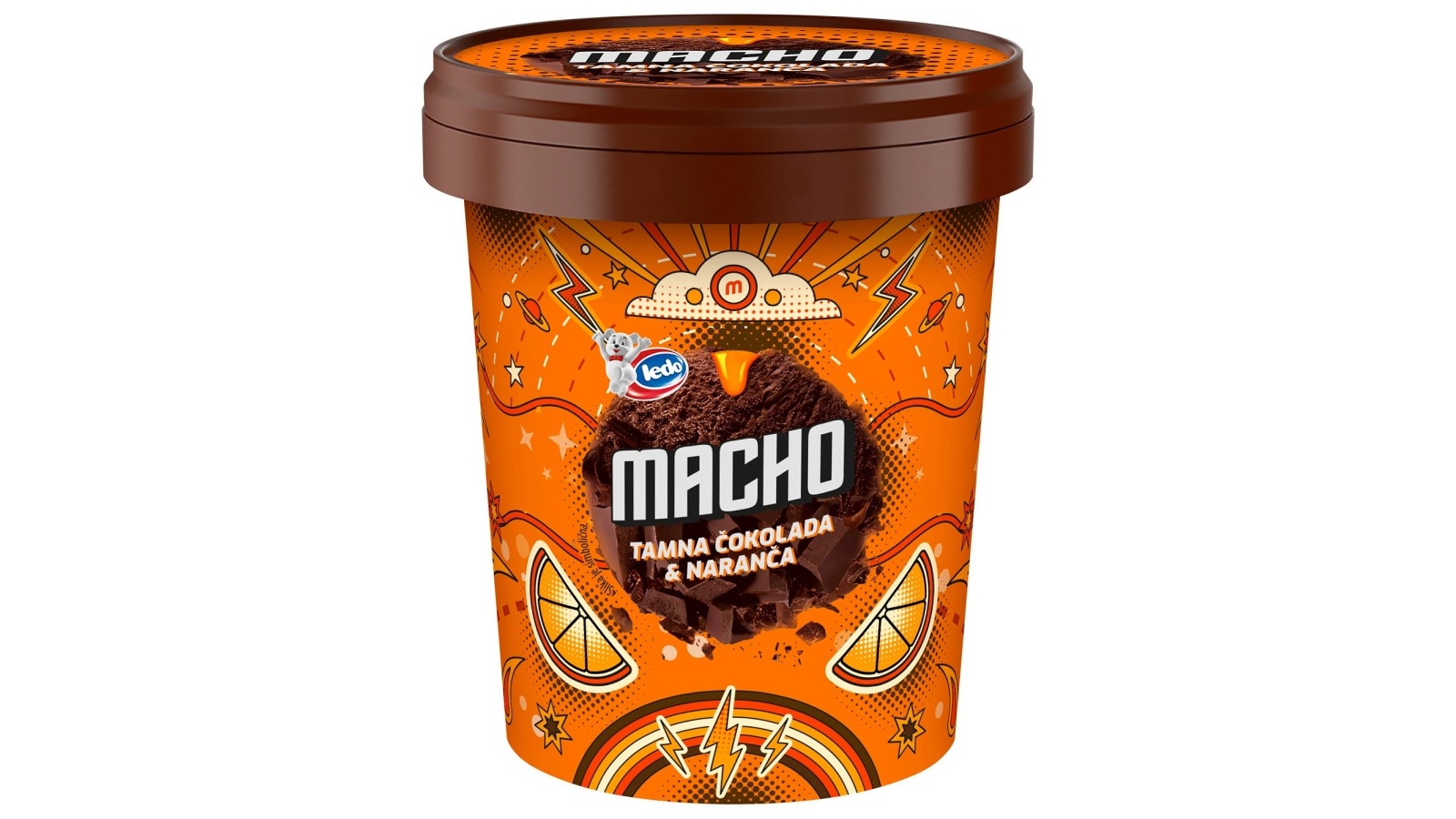 MACHO sladoled tamna čokolada i naranča 370ml - Cjenoteka