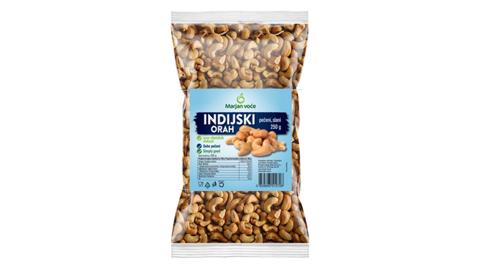 MARJAN VOĆE indijski orah pečeni slani 250g - Cjenoteka