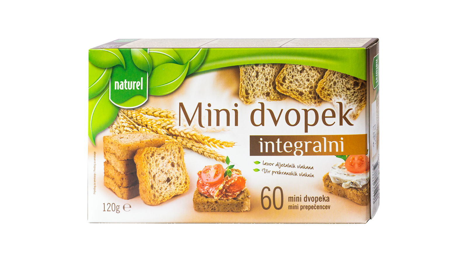 NATUREL mini integralni dvopek 120g - Cjenoteka