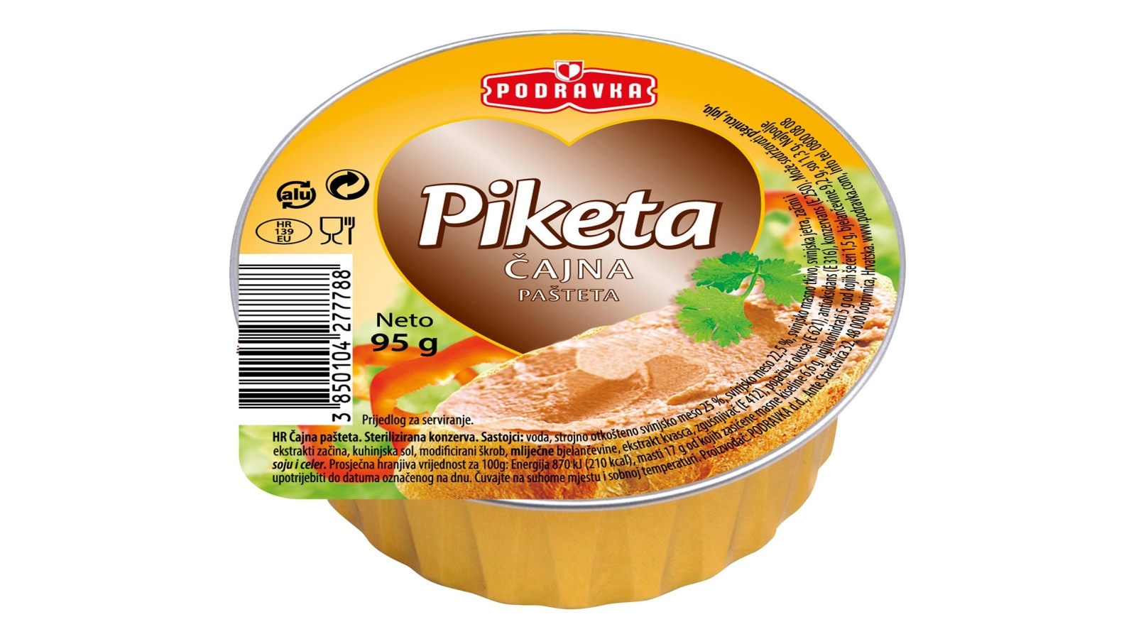PIKETA Čajna pašteta 95g - Cjenoteka