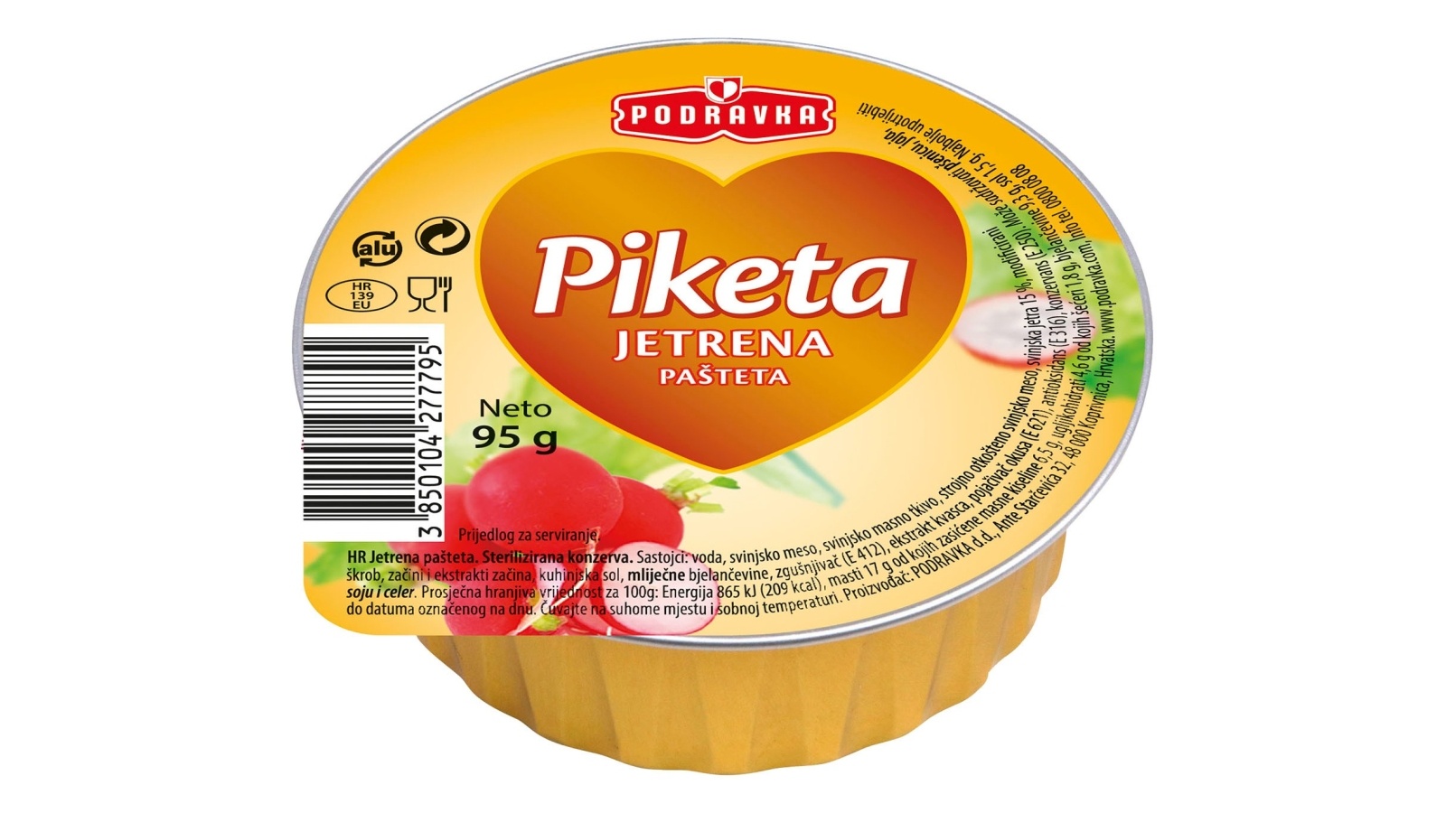 PIKETA Jetrena pašteta 95g - Cjenoteka