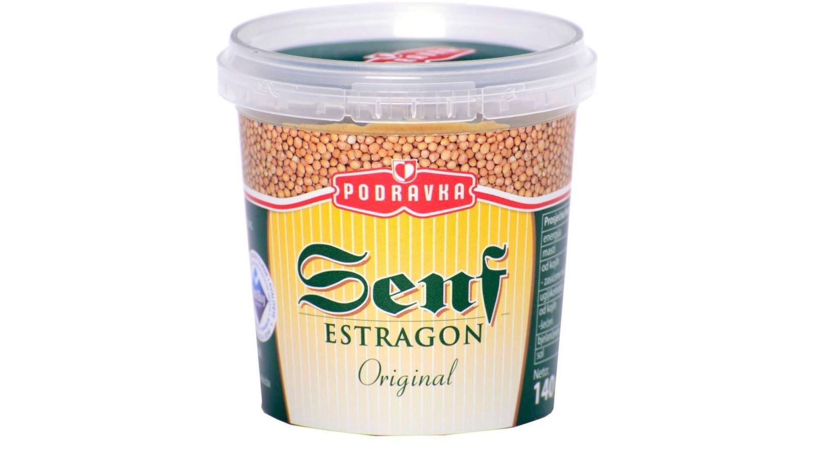 PODRAVKA senf Estragon original 140g - Cjenoteka
