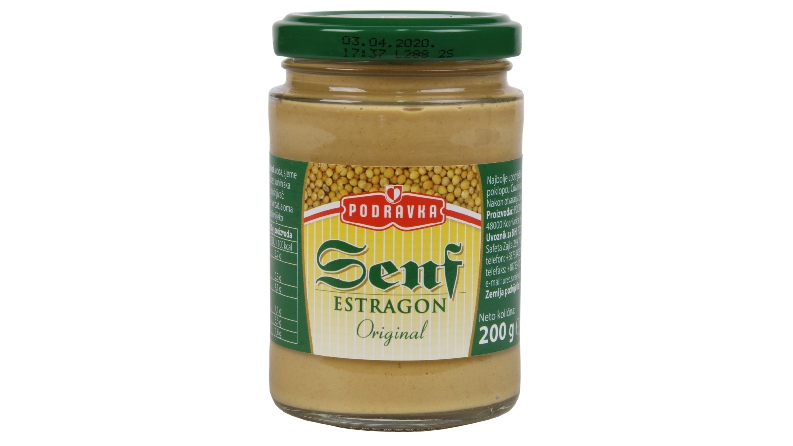 PODRAVKA senf Estragon original 200g - Cjenoteka