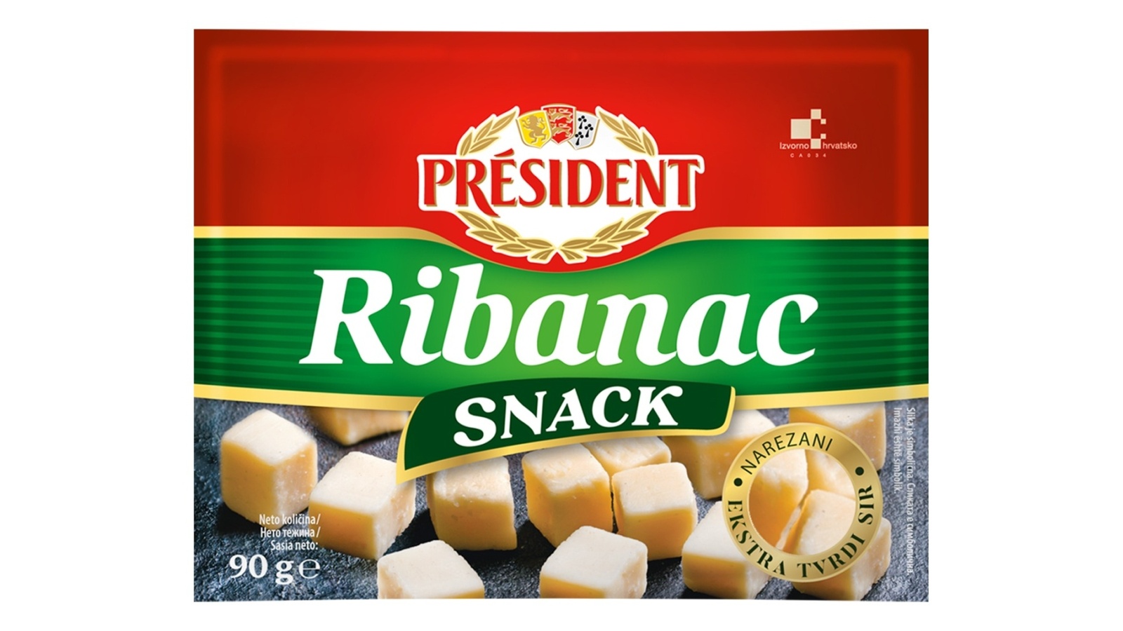 PRESIDENT Ribanac tvrdi sir 90g - Cjenoteka