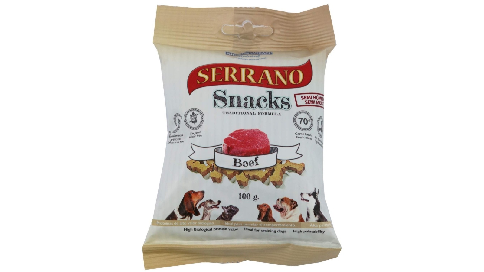 SERRANO Snacks poslastica za pse govedina bez glutena 100g - Cjenoteka