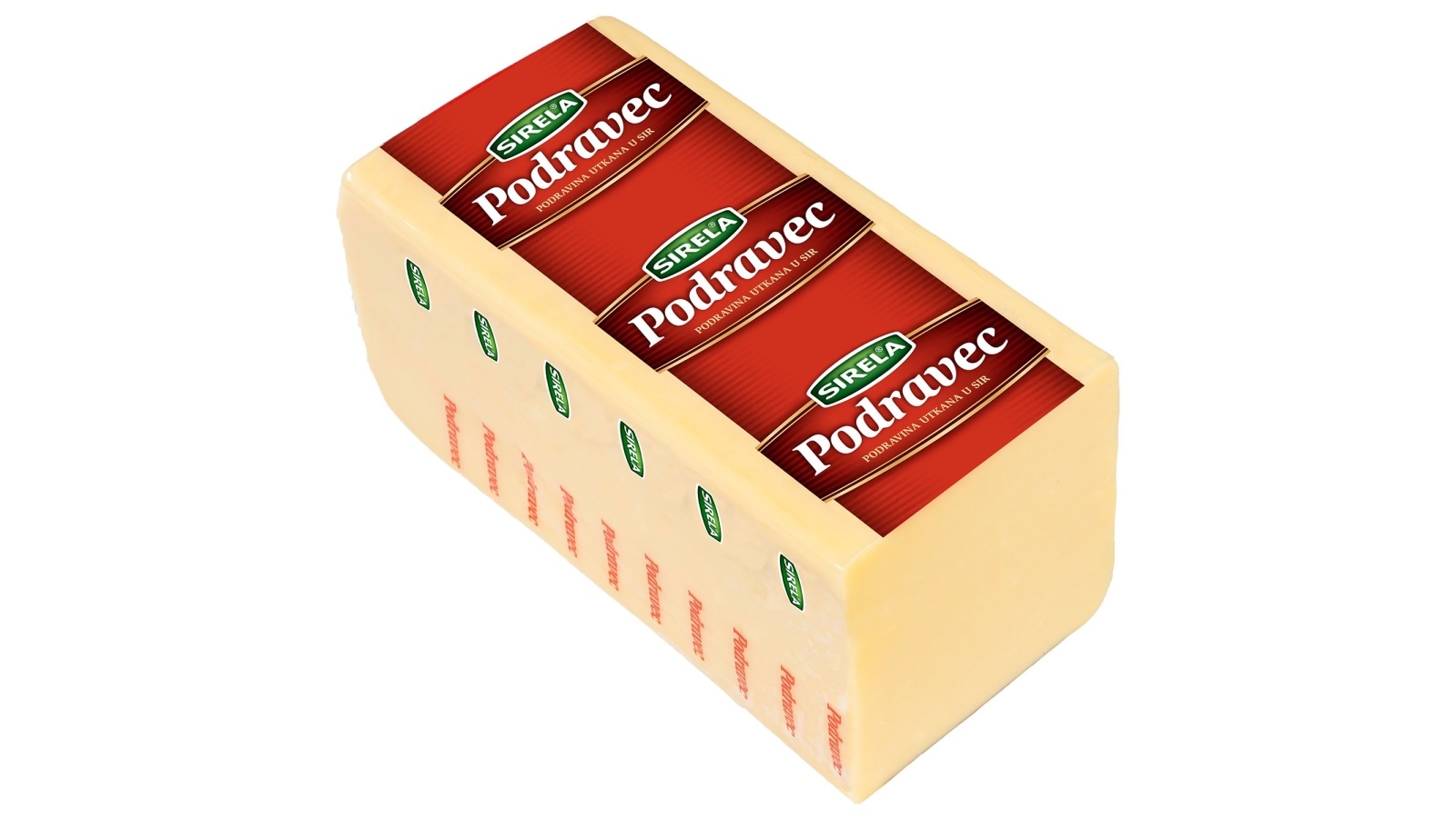 SIRELA Podravec polutvrdi sir narezani 2kg - Cjenoteka