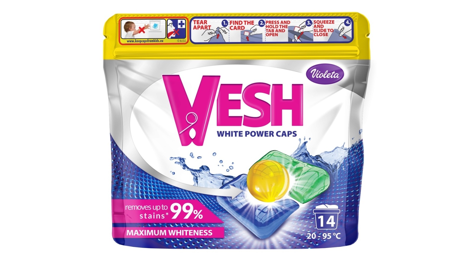 VESH White power kapsule za rublje 14kom - Cjenoteka