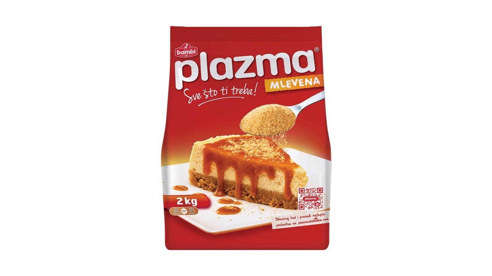 Keks Bambi PLAZMA Mljevena 2kg - Cjenoteka