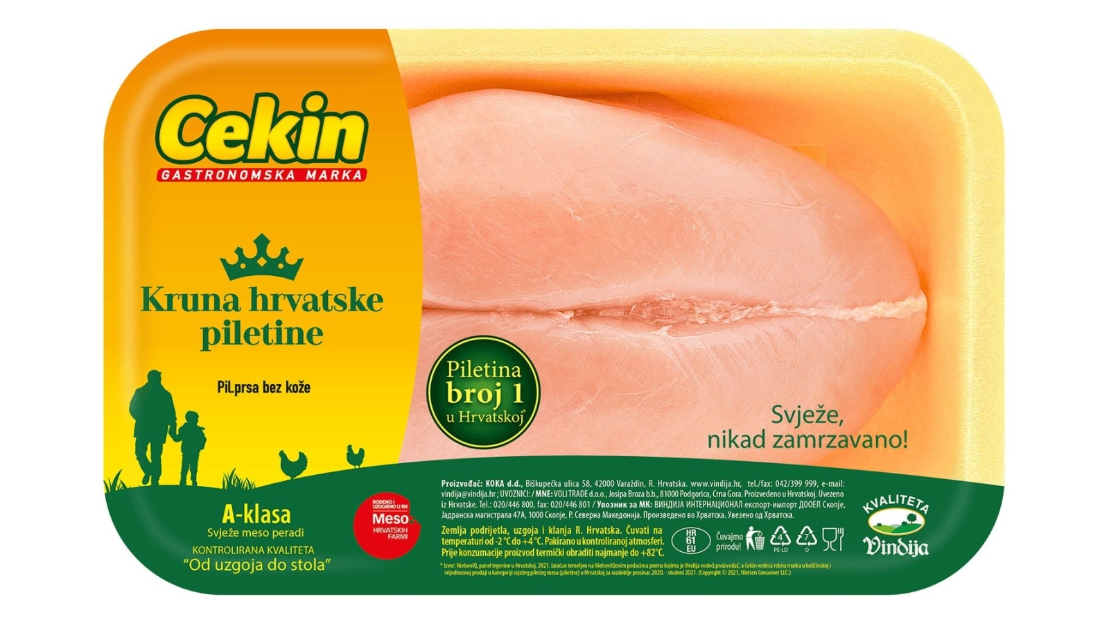 CEKIN pileća prsa bez kože 1kg - Cjenoteka