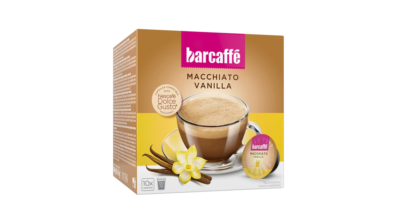 Kapsule BARCAFFE macchiato vanilla 140g - Cjenoteka