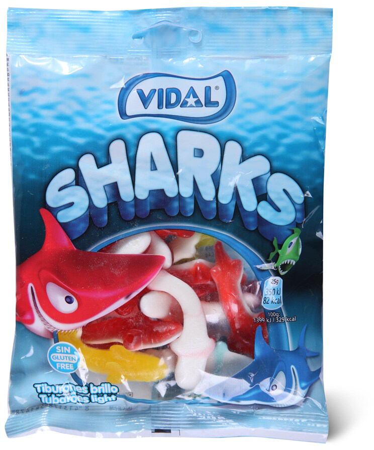 Gumeni bomboni VIDAL Sharks 100g - Cjenoteka