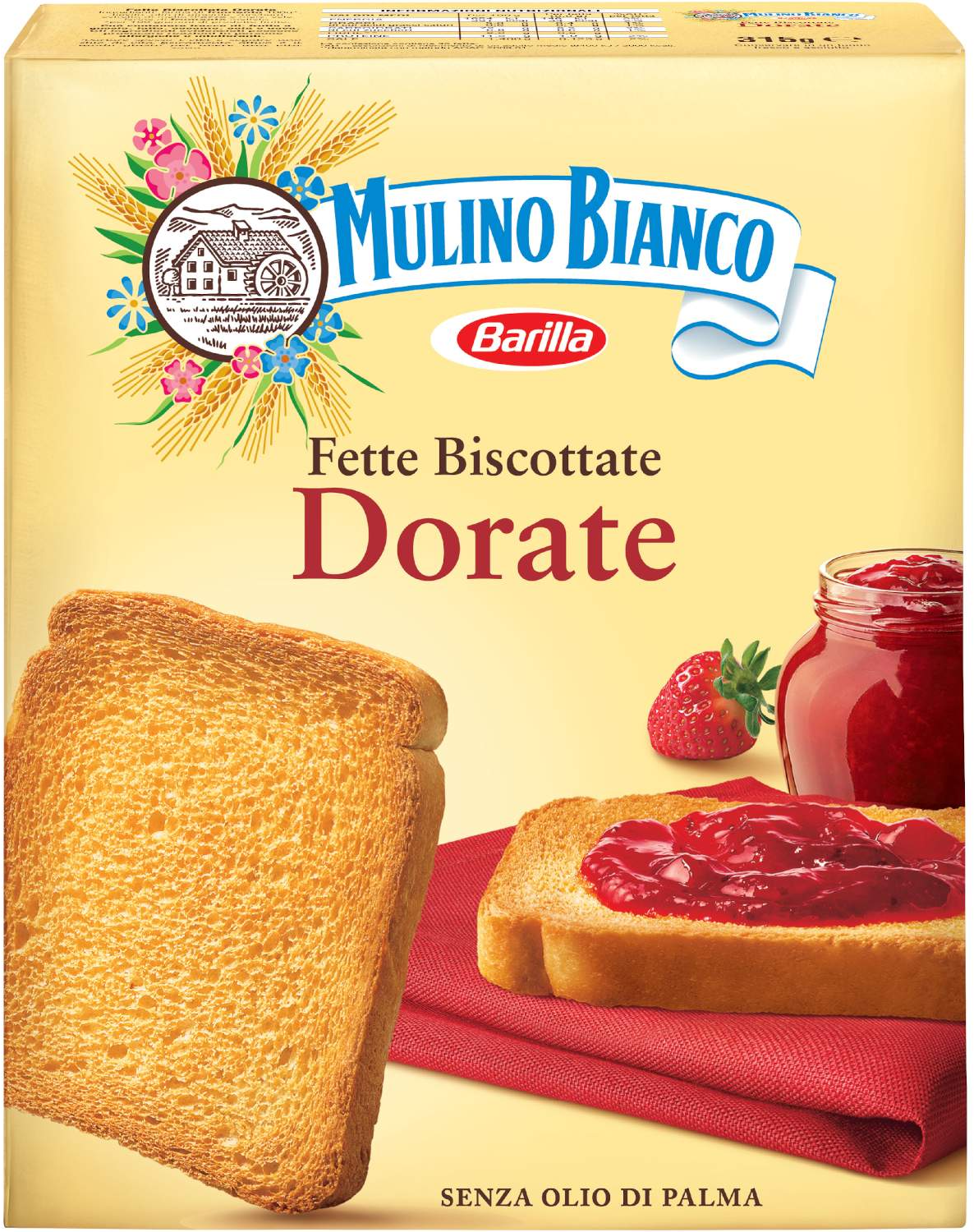 Dvopek BARILLA Mulino bianco fetter dorate 315g - Cjenoteka
