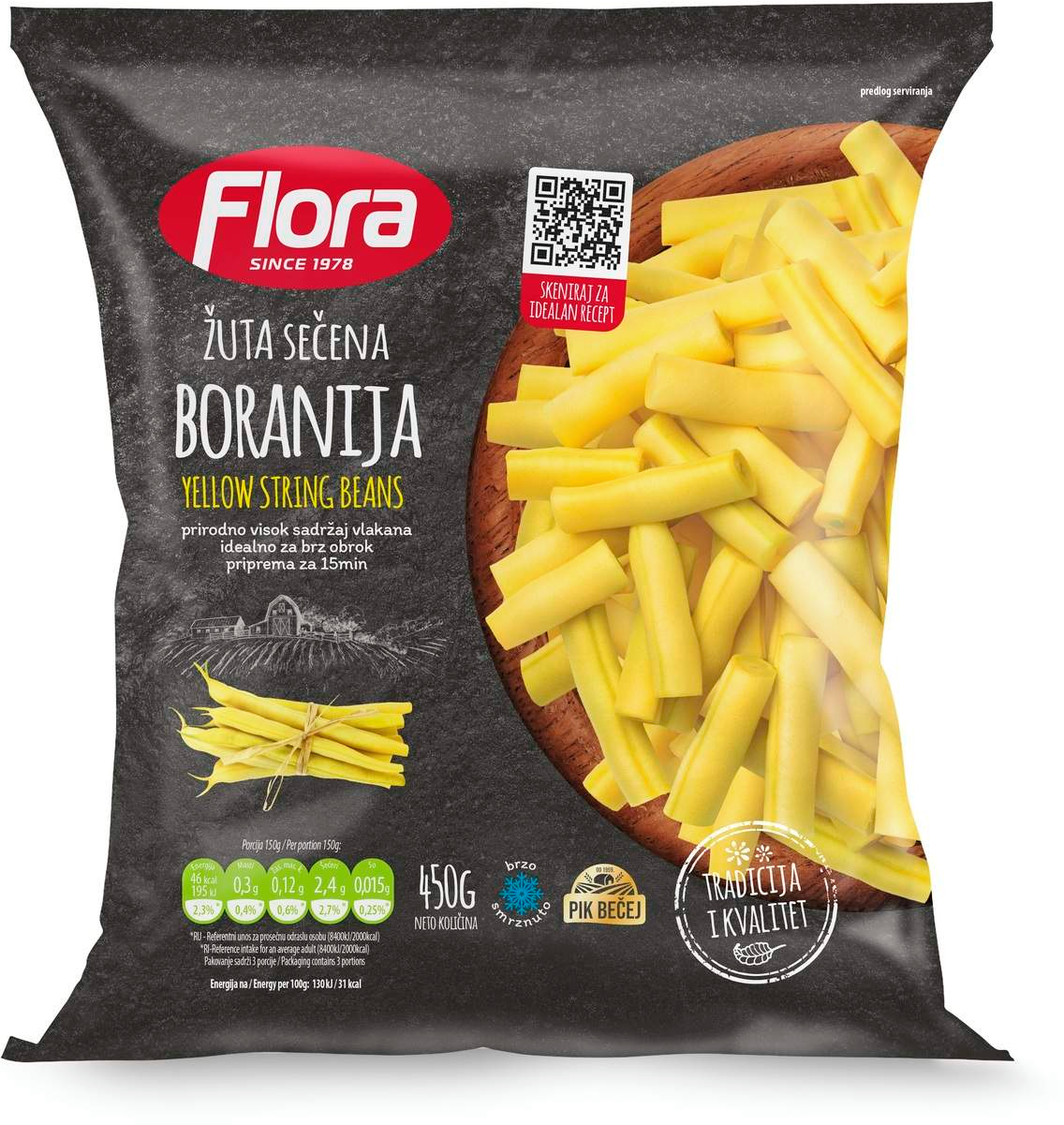 FLORA žuta mahuna 450g - Cjenoteka