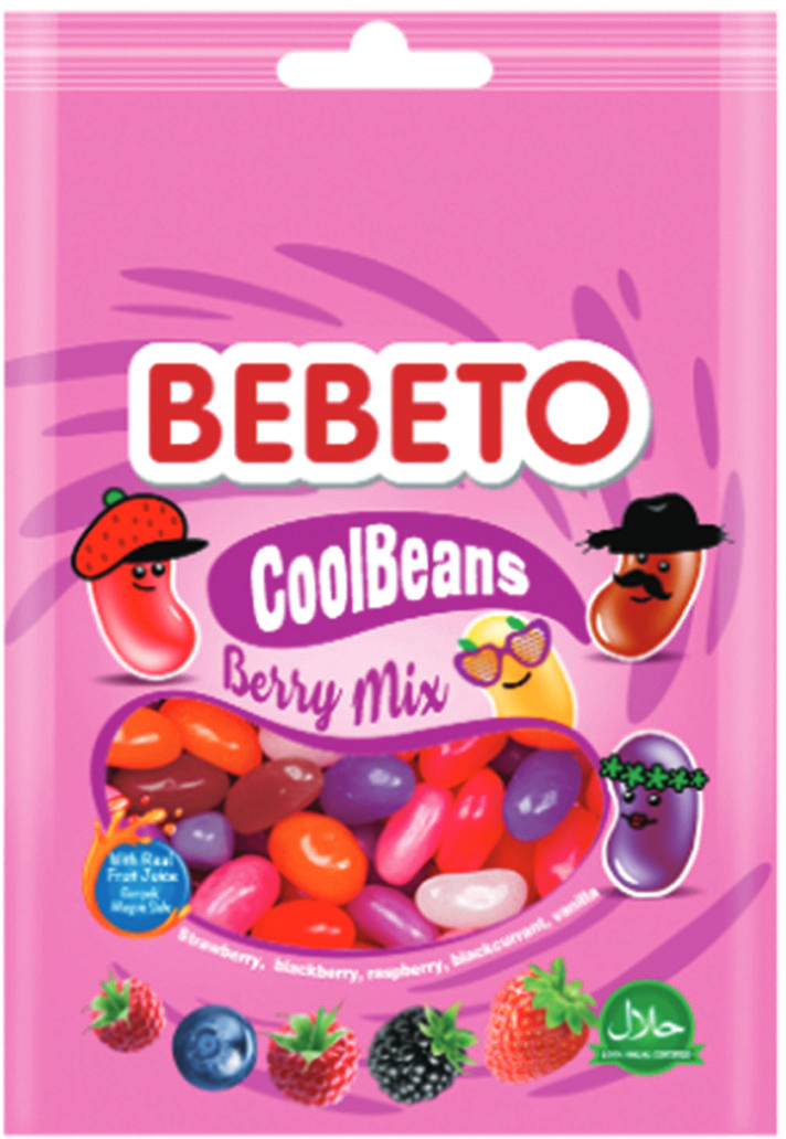 Gumeni bomboni BEBETO cool beans berry mix 60g - Cjenoteka