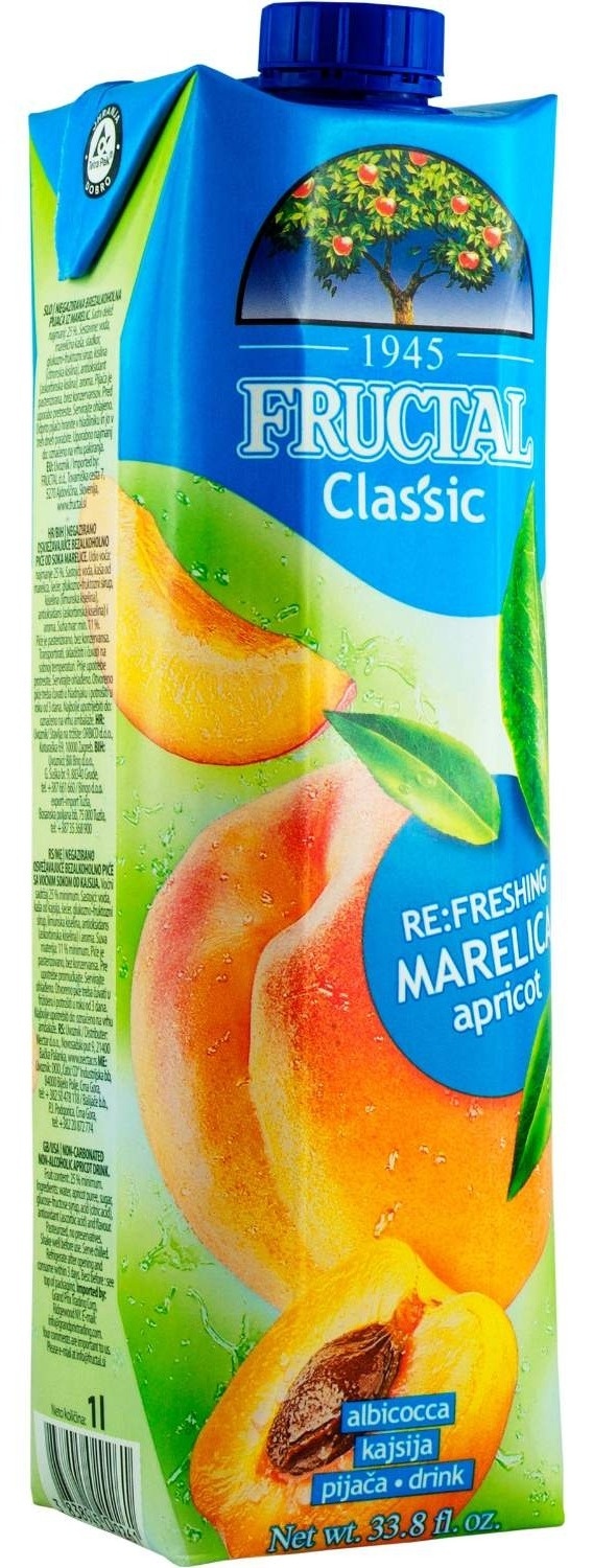 Voćni sok FRUCTAL Classic marelica 1l - Cjenoteka