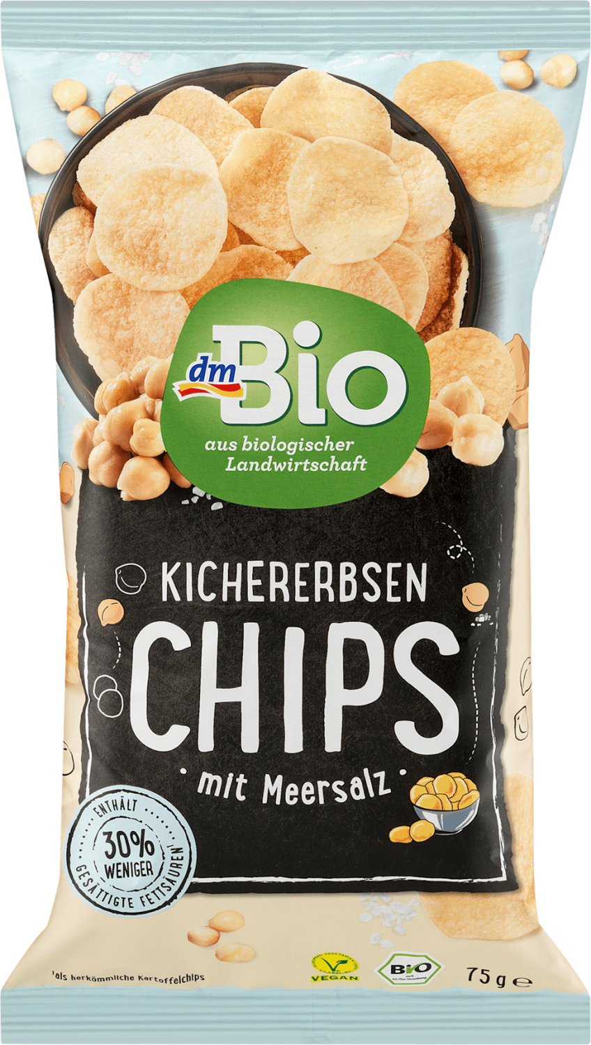 Čips DM BIO slanutak i morska sol 75g - Cjenoteka