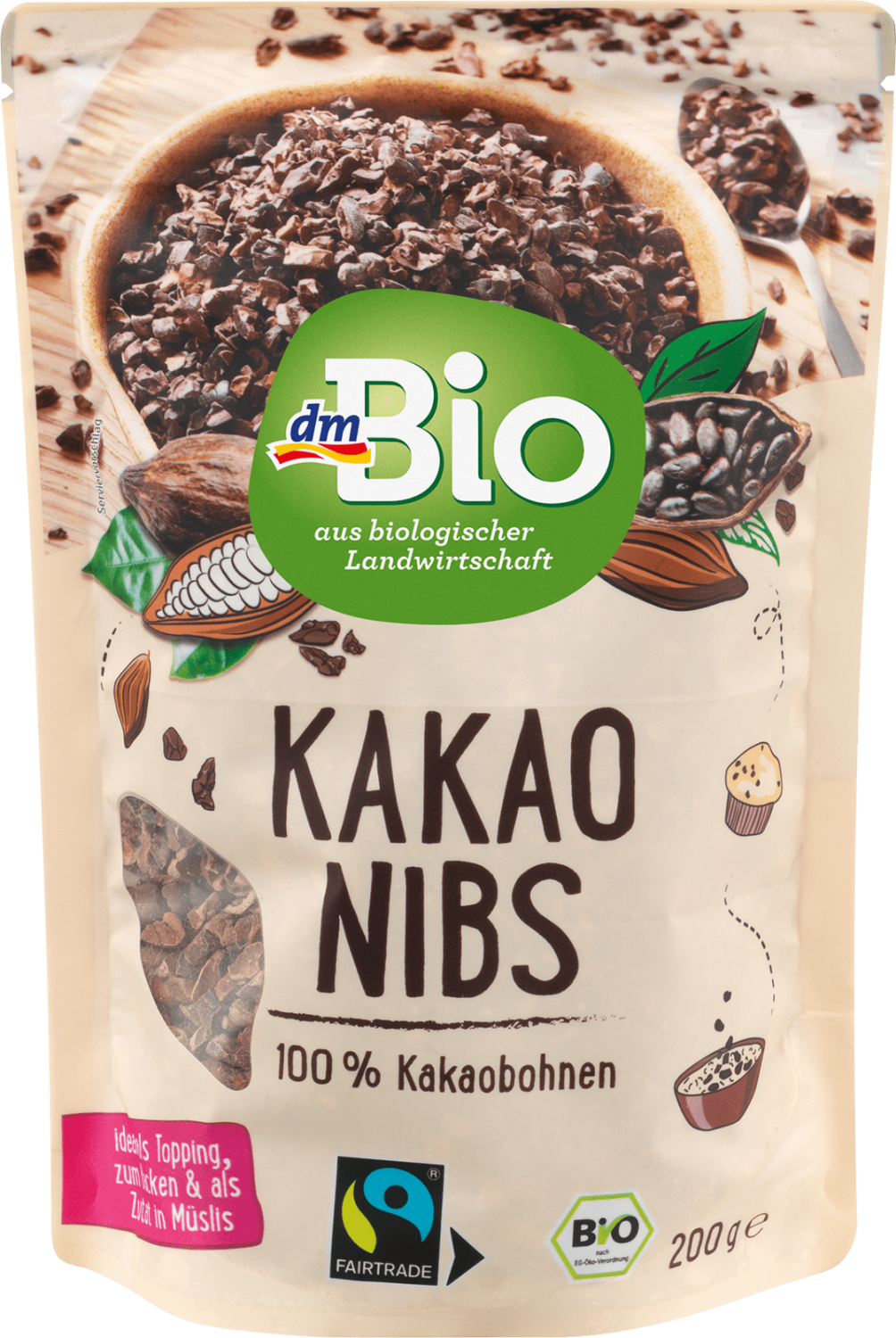 Kakao zrno DM BIO fermentirano lomljeno 200g - Cjenoteka