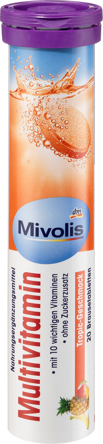Šumeće tablete MIVOLIS multivitamin tropsko voće 82g - Cjenoteka