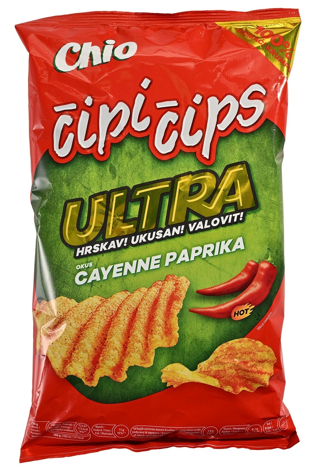 CHIO Čipi čips ultra cayenne paprika 120g - Cjenoteka