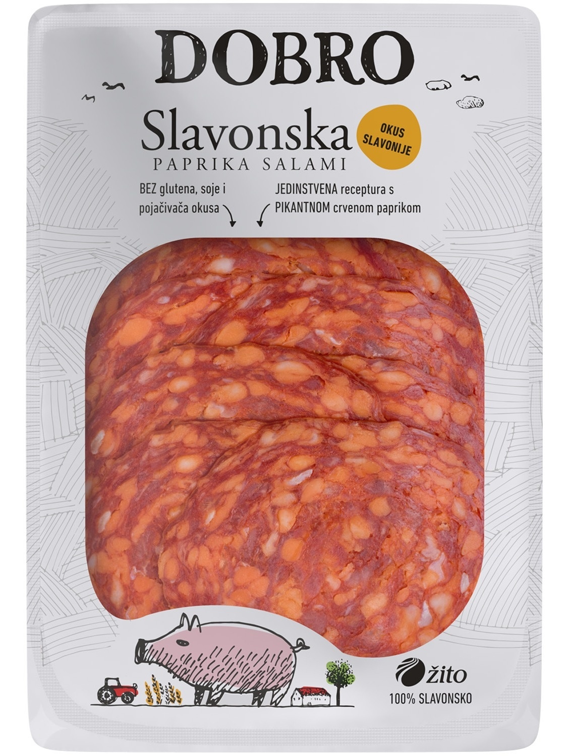 DOBRO Slavonska salama narezak 80g - Cjenoteka