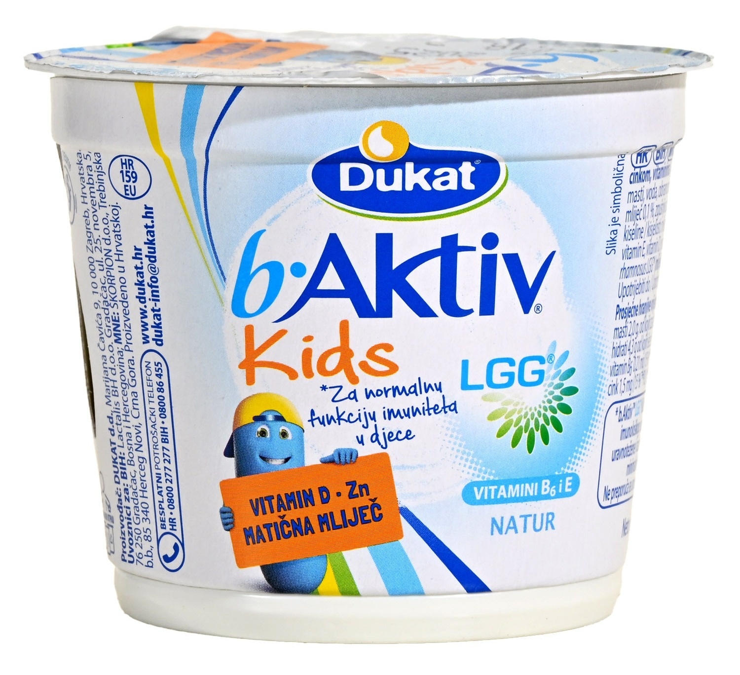 DUKAT B aktiv kids natur jogurt 125g - Cjenoteka