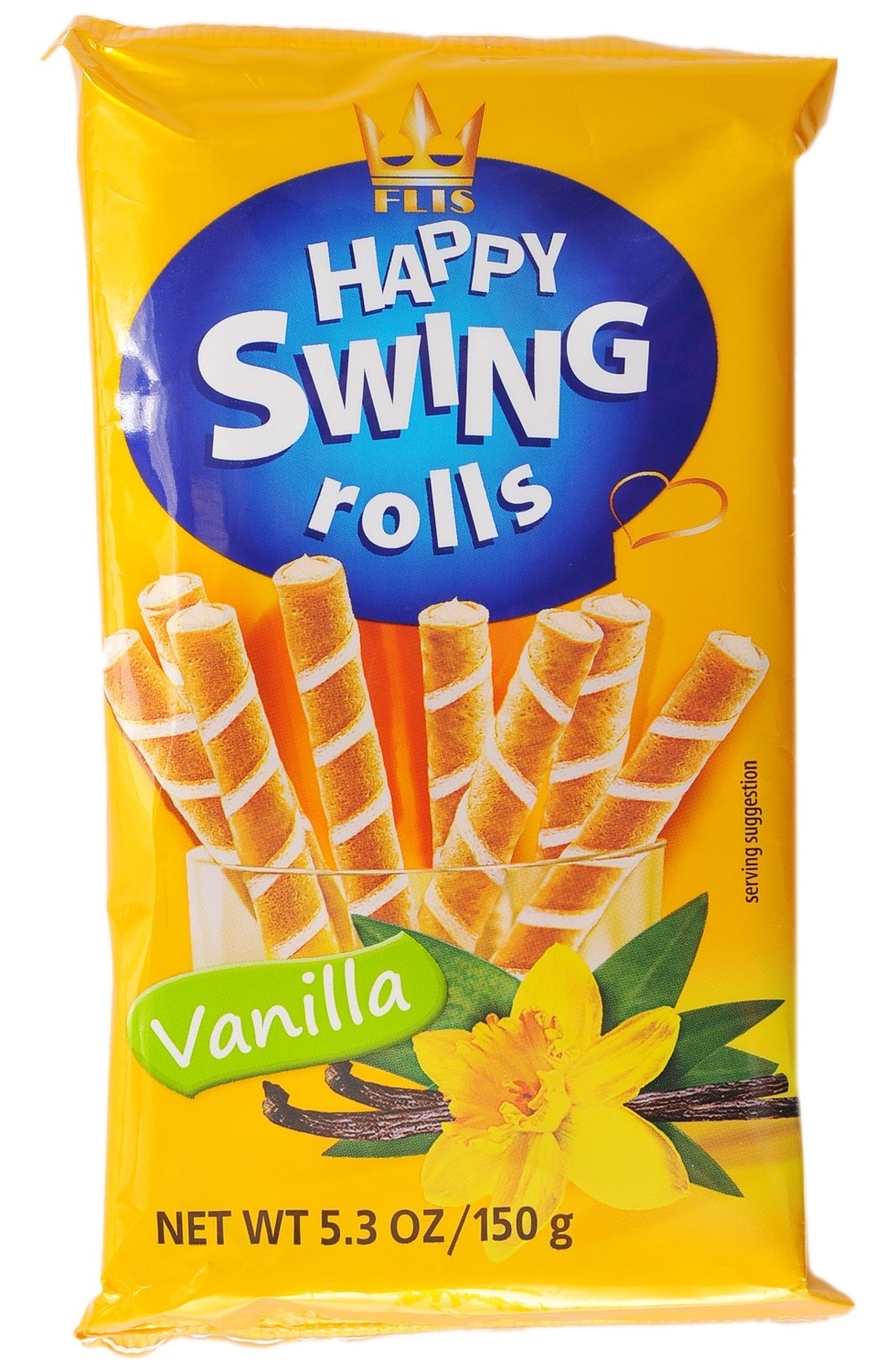 FLIS Happy Swing vafel rolice vanilla 150g - Cjenoteka