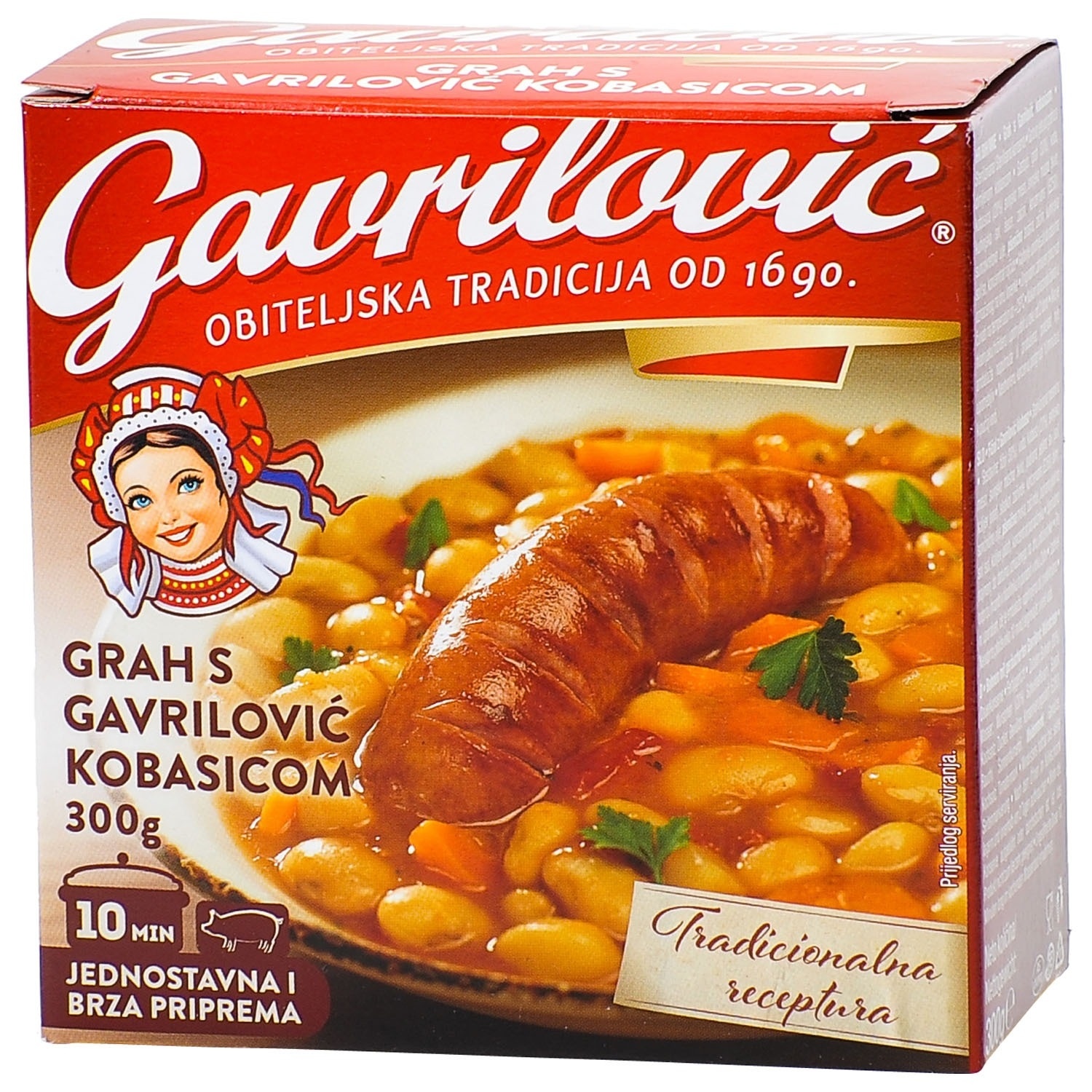 GAVRILOVIĆ grah s Gavrilović kobasicom 300g - Cjenoteka