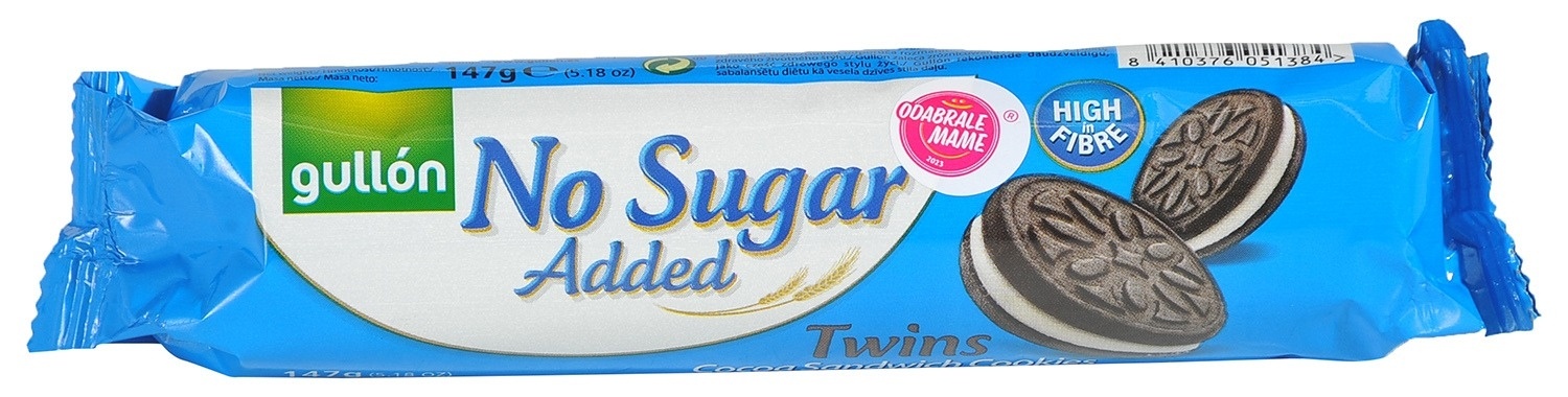 GULLON Twins keksi bez dodanog šećera 147g - Cjenoteka