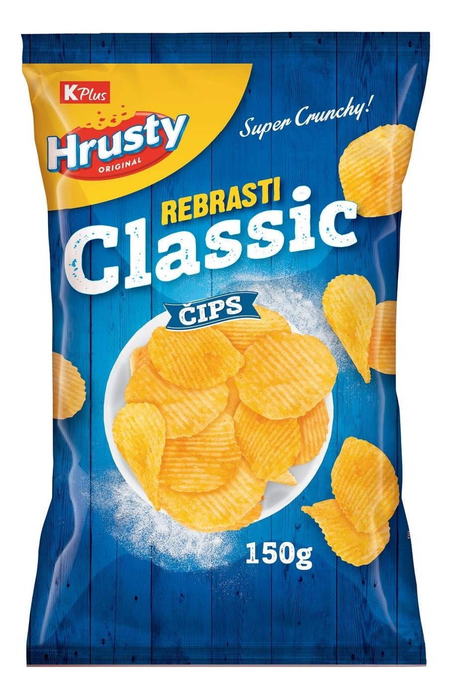 HRUSTY čips rebrasti 150g - Cjenoteka